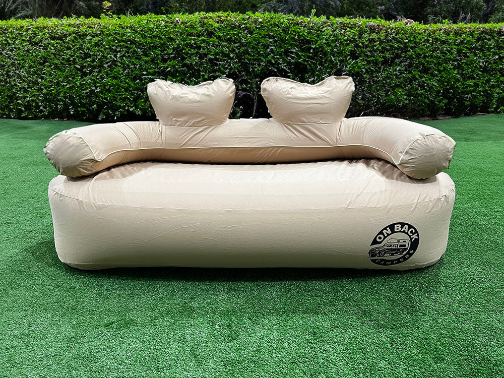 OBC Inflatable Double Sofa with LED light stripes (Khaki) – On Back Campers