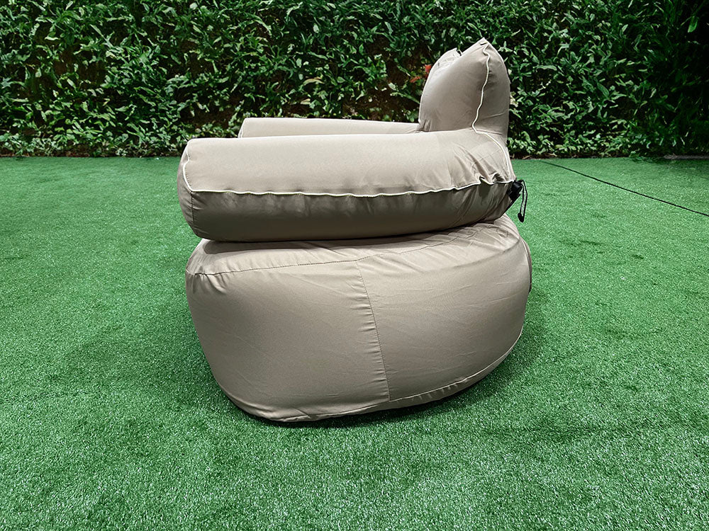 OBC Inflatable Single Sofa with LED light stripes (Khaki) – On Back Campers