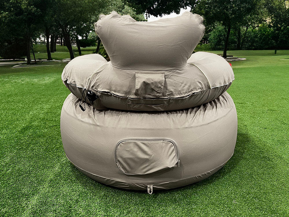 OBC Inflatable Single Sofa with LED light stripes (Khaki) – On Back Campers