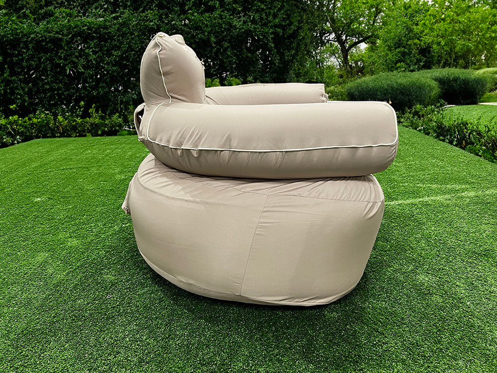 OBC Inflatable Single Sofa with LED light stripes (Khaki) – On Back Campers