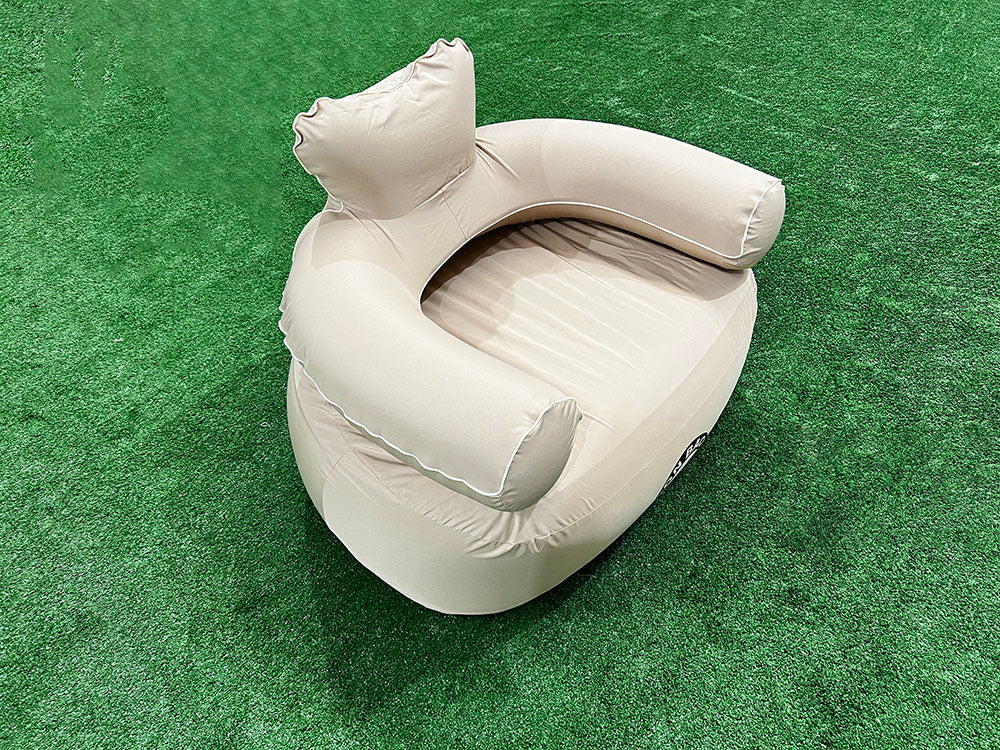 OBC Inflatable Single Sofa with LED light stripes (Khaki) – On Back Campers