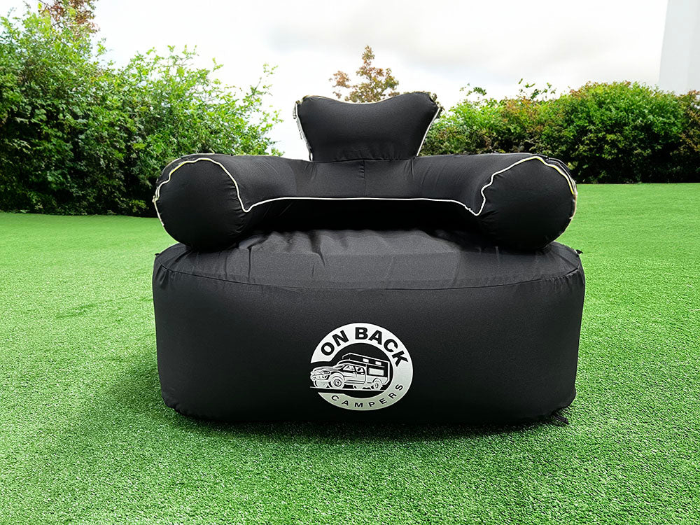 OBC Inflatable Single Sofa with LED light stripes (Black) – On Back Campers