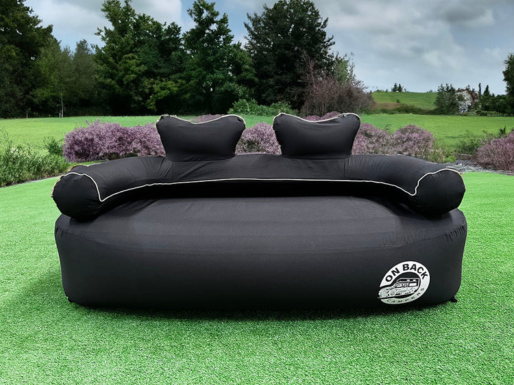 OBC Inflatable Double Sofa with LED light stripes (Black) – On Back Campers