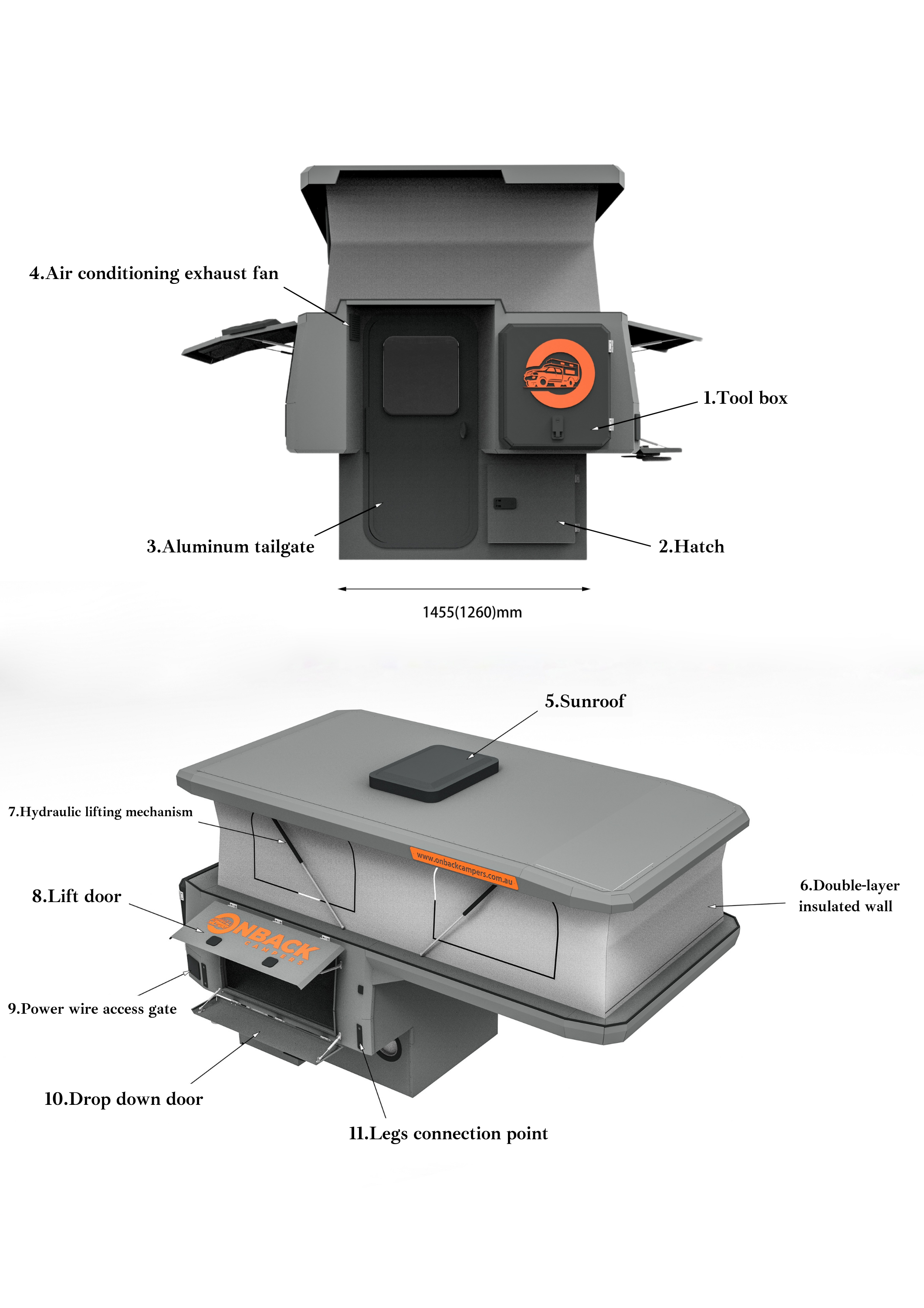 Build Your Tray Back Camper | T1 & T2 Series | OnBack Campers Australia ...